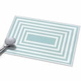 Blue Concentric Squares Washable Small Entryway Area Rugs 2'x3', Modern ...