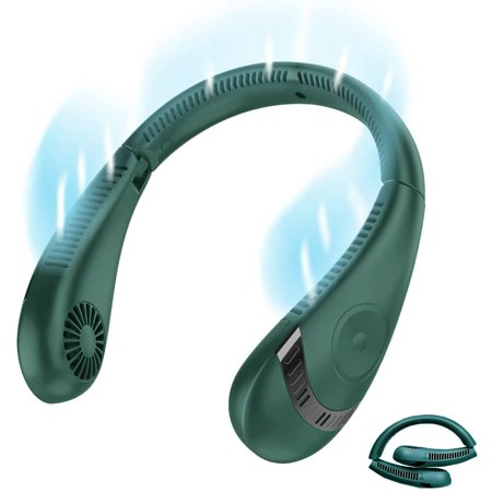 Foldable Leafless Neck Fan Portable Fan Silent Bladeless Hanging Neck ...