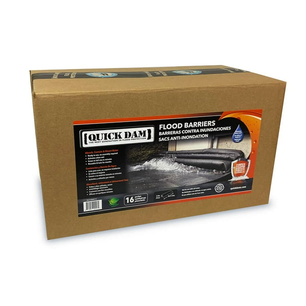 Quick Dam 5-ft Water Activated Flood Barriers - QD65-16 - Walmart.com ...