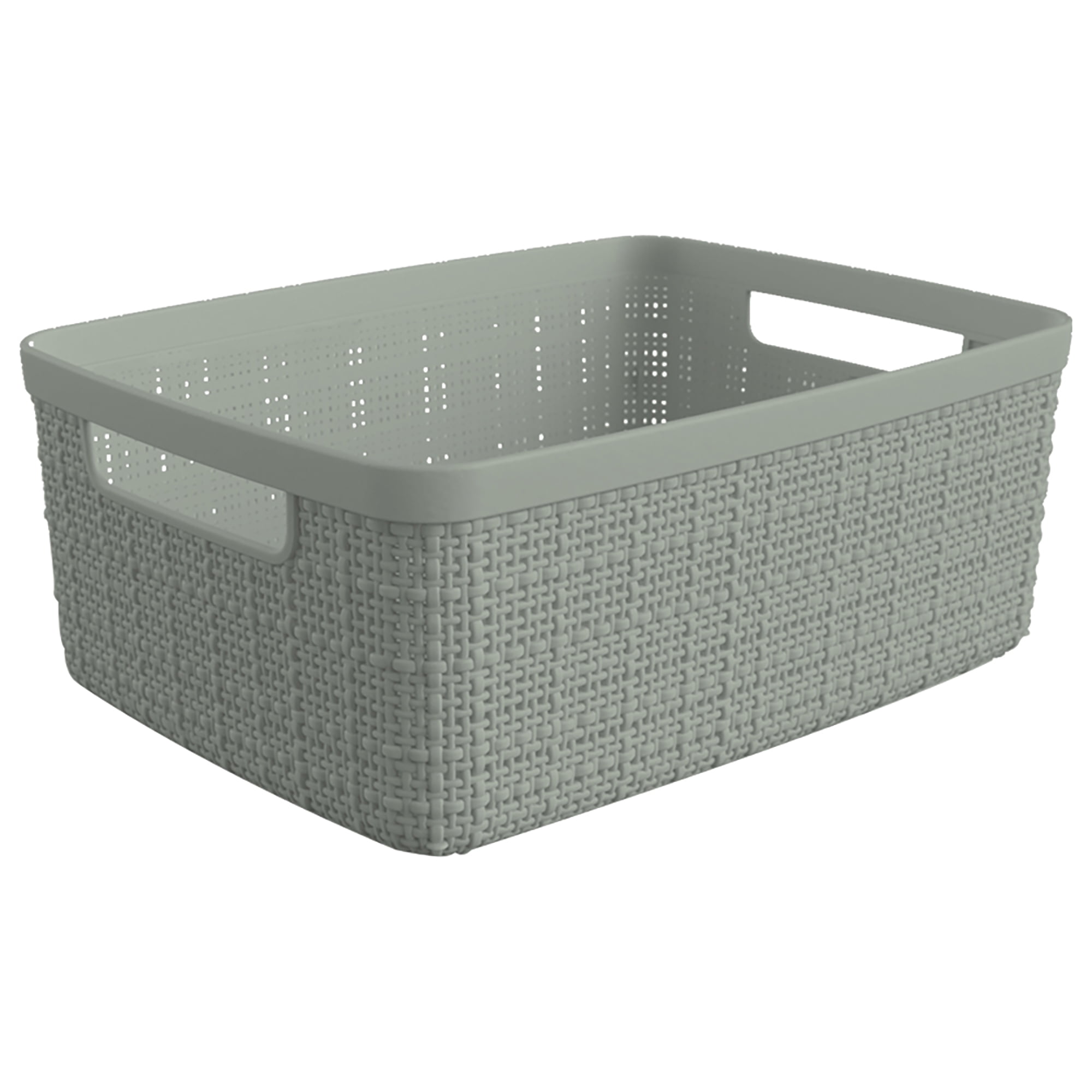Curver Jute Small Basket Resin Plastic Storage Bin at Tyler Mcintyre blog