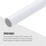 Uxcell Rigid Round Pipe 10mm ID 12mm OD 9" Length White High Impact ...