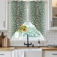Art Green Swag Curtain Valance for Window 2 Panels Vintage White Polka ...