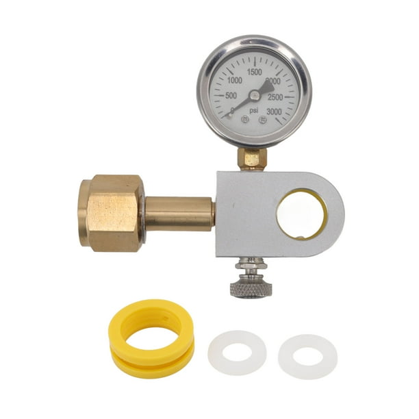 Soda Water Adapter Copper W21.8 14 with Release Valve Pressure Gauge ...