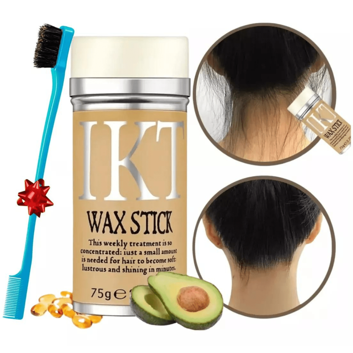 Barra Cera Peinar Fijar Cabello Suelto Peinado Temporal | Walmart en línea