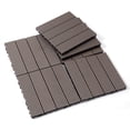 Wood Plastic Composite Deck Tiles Set of 20, Sustainable Composite ...