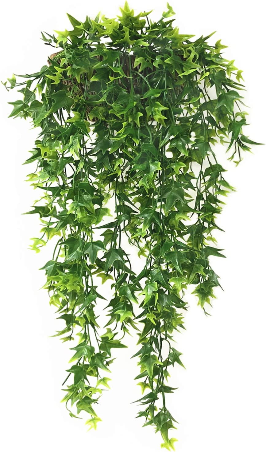Sinhoon Fake Hanging Plants Artificial Vine, Plastic Ivy Greenery ...