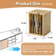 Qunbio Wooden Cabinet Tray Dividers, 6 Tier Kitchen Cookie Sheet ...