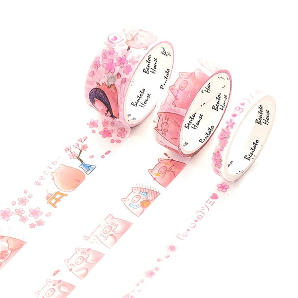 3 Rolls 3 Meters Lovely Animals Pattern Washi Paper Tape DIY Decoration ...