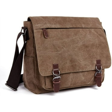 Messenger Bag for Men,Water Resistant Unisex Canvas Shoulder Bag ...