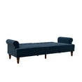 Novogratz Upholstered Cassidy Futon, Convertible Sofa Bed, Blue Velvet ...