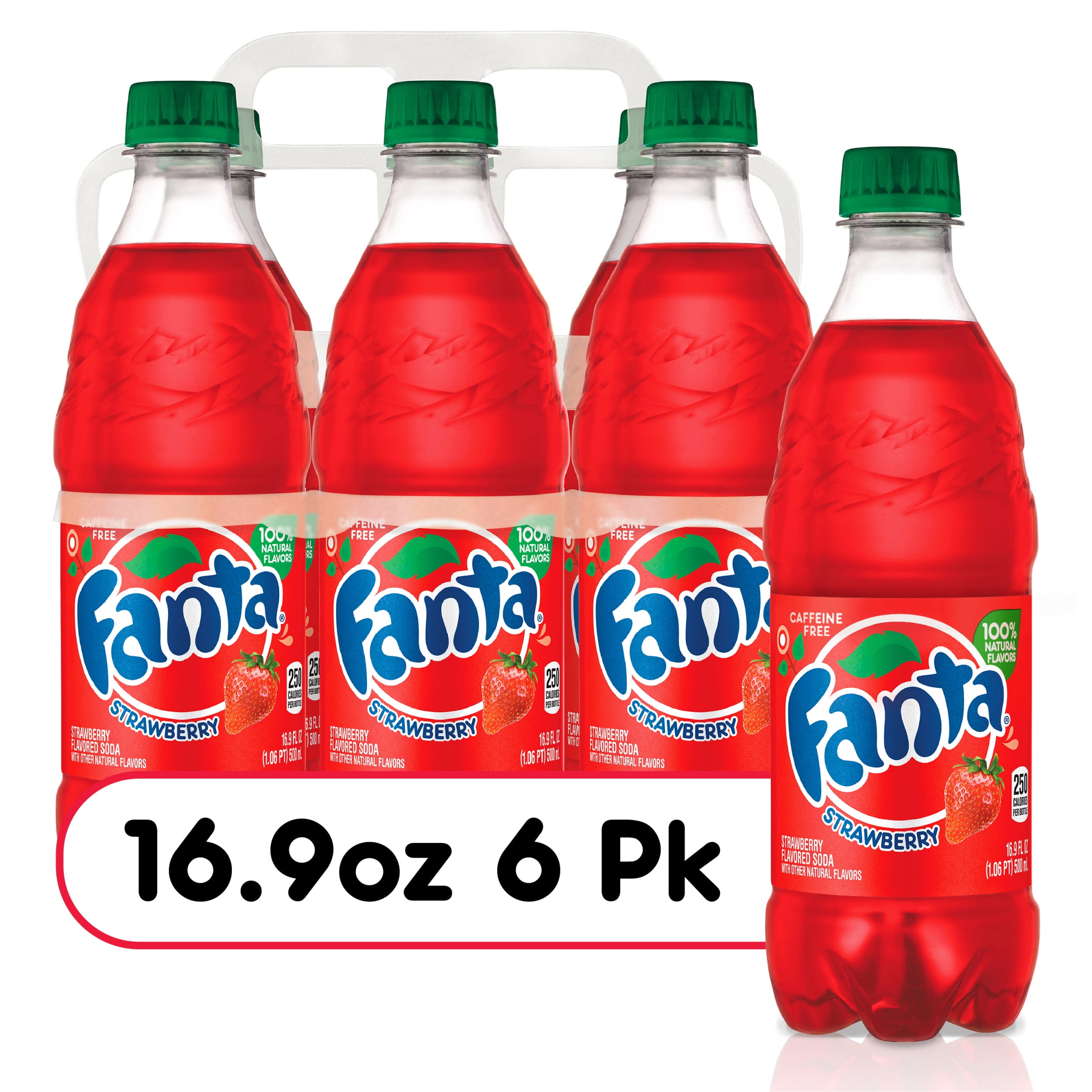 Fanta Strawberry Fruit Soda Pop, 16.9 fl oz, 6 Pack Bottles - Walmart.com