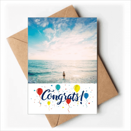 Ocean Sand Beach Sea Picture Wedding Cards Congratulations Greeting ...