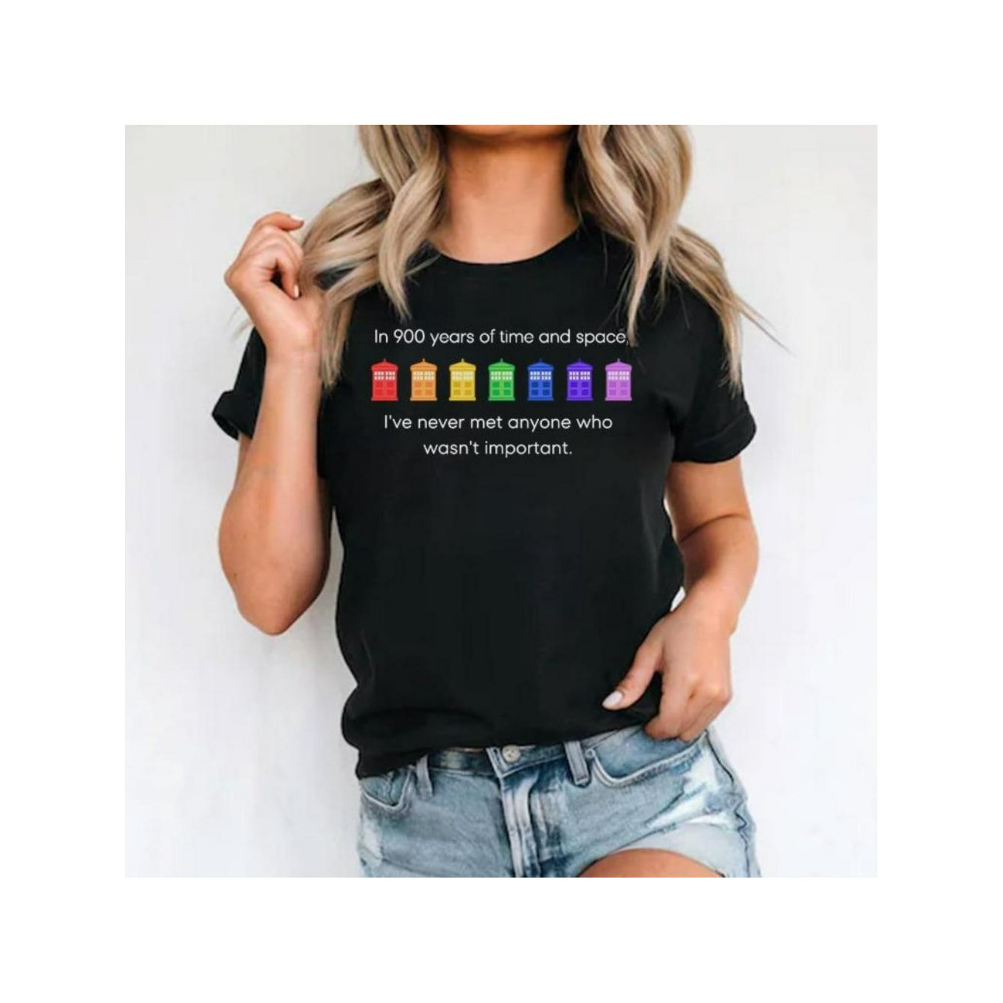 Click here for Generic Rainbow Police Box Shirt  11th Doctor Quot... prices