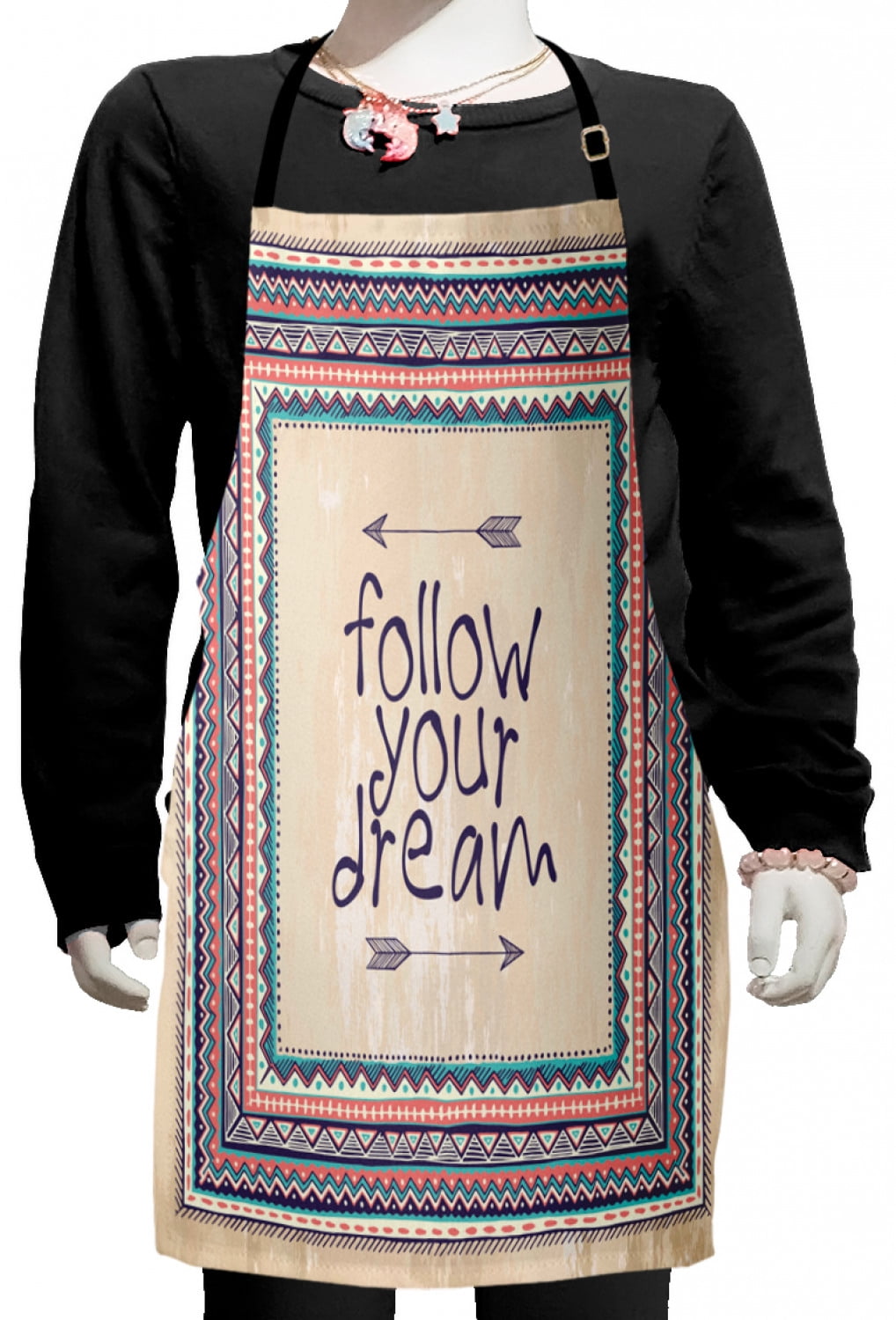 Tribal Kids Apron, Inspirational Words Follow Your Dream and Arrows ...