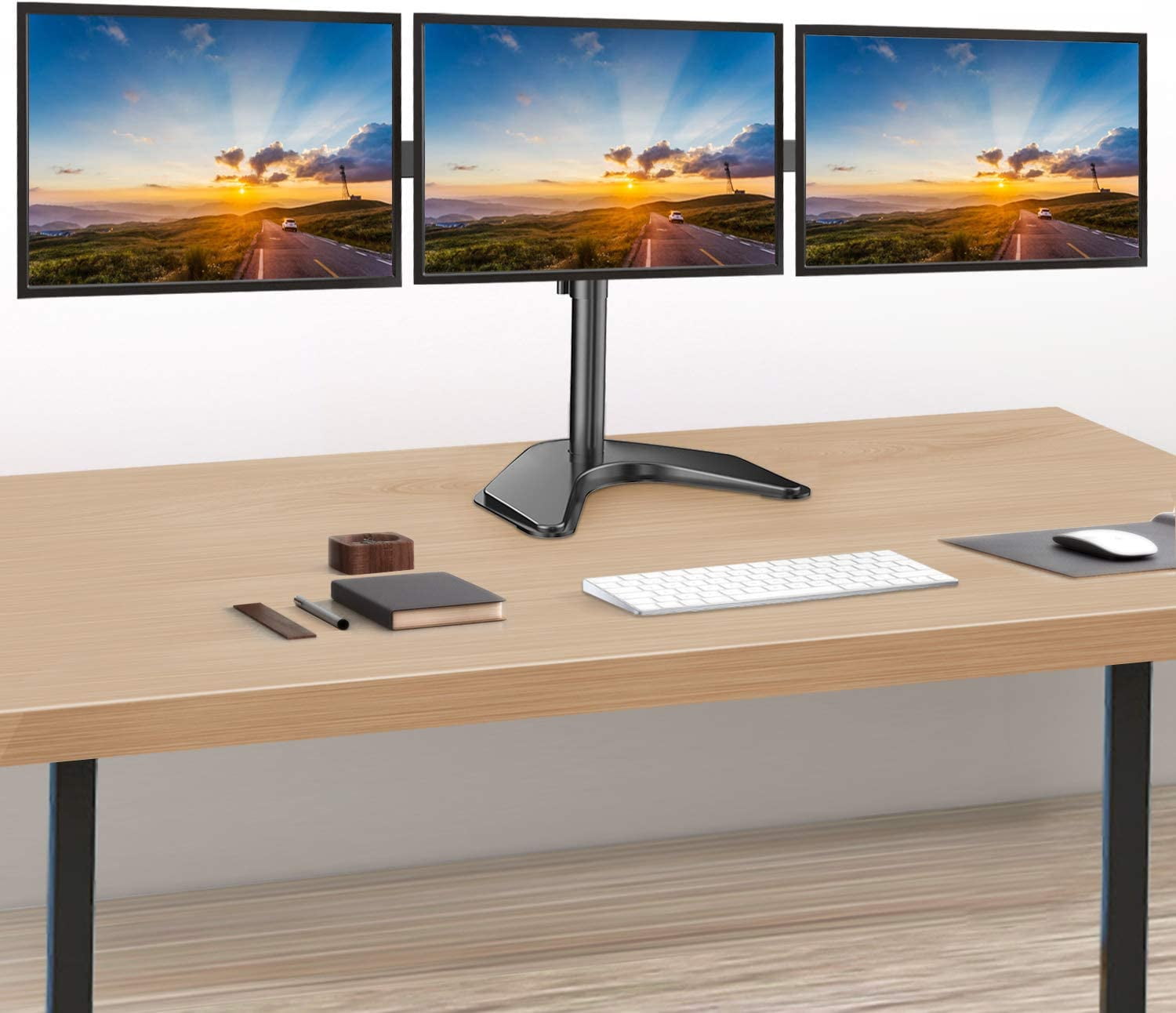 HUANUO Triple Monitor Stand for 13-24 Monitors with | Ubuy Nepal
