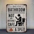 Meiiso Bathroom Door Sign This is Not An Internet Cafe, Funny Metal Tin ...