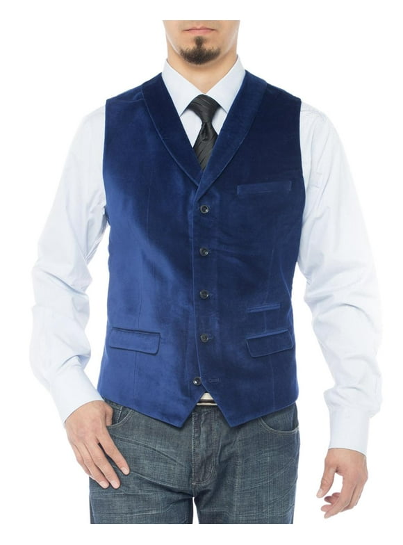 Royal Blue Vest Men