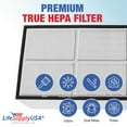 LifeSupplyUSA True HEPA Filter Replacement Compatible with Hunter 30938 ...