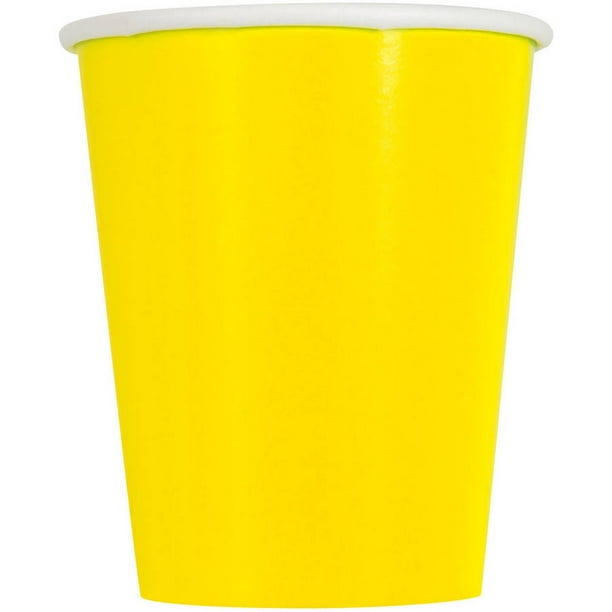 Paper Cups, 9 oz, Neon Yellow, 14ct - Walmart.com