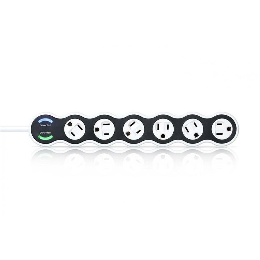 360 Electrical PowerCurve 6 Rotating Outlets Surge Protector White ...