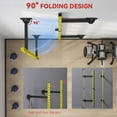 Soozier Folding Squat Rack with Pull Up Bar, Wall Mounted, 1000 Pounds ...
