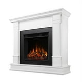 Real Flame Silverton Electric Fireplace, White, 4780 BTUs, 1000 sq ft ...