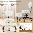 Ergonomic Cross-Legged Office Chair with Wheels - Adjustable Height for ...
