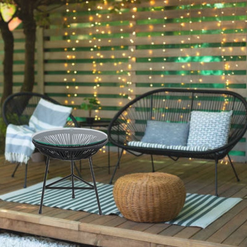 Click here for Take Me Home Furniture Capu Outdoor Modern Side Ta... prices