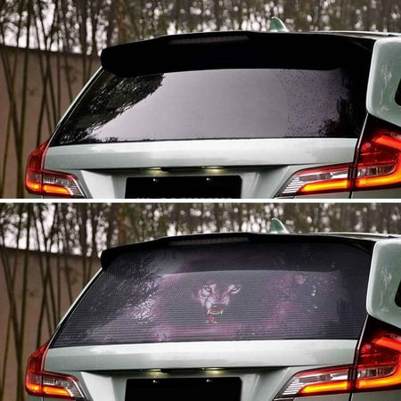 Car Decor Sticker 3D Transparent Auto window decal Auto Car horror ...