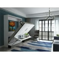 RoomAndLoft Queen Size Murphy Wall Desk Bed in White Solid Wood - Easy Assembly - Walmart.com
