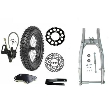 10" Rear Wheel 3.00-10 80/100-10 Dirt Bike Tire and inner Tube and 1 ...