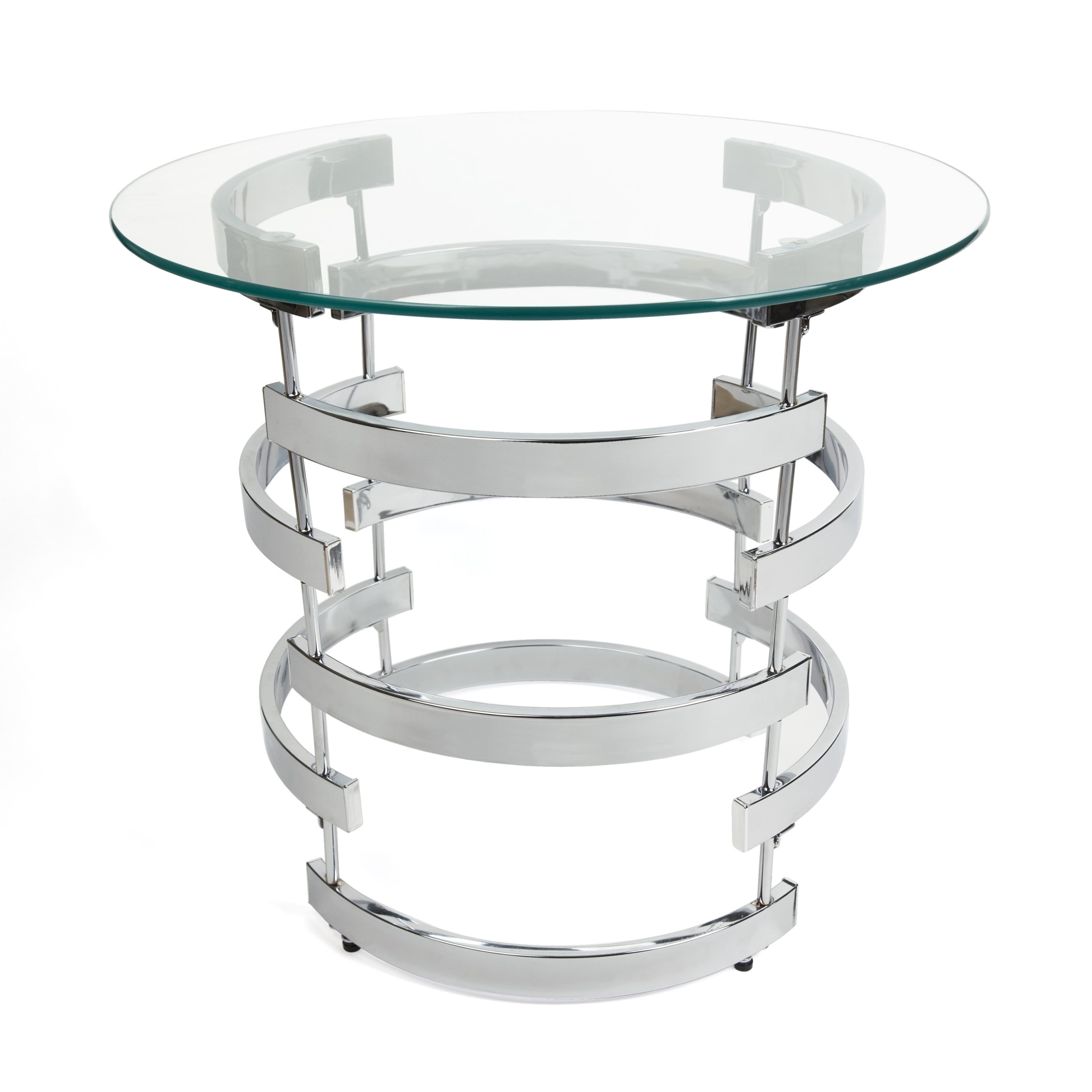 Danya B Signature Chrome End Table with Tempered Clear Glass - Walmart.com
