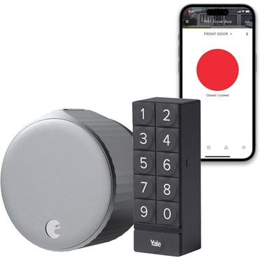 August Home Wi-Fi Smart Door Deadbolt & Yale Keypad, Matte Black ...