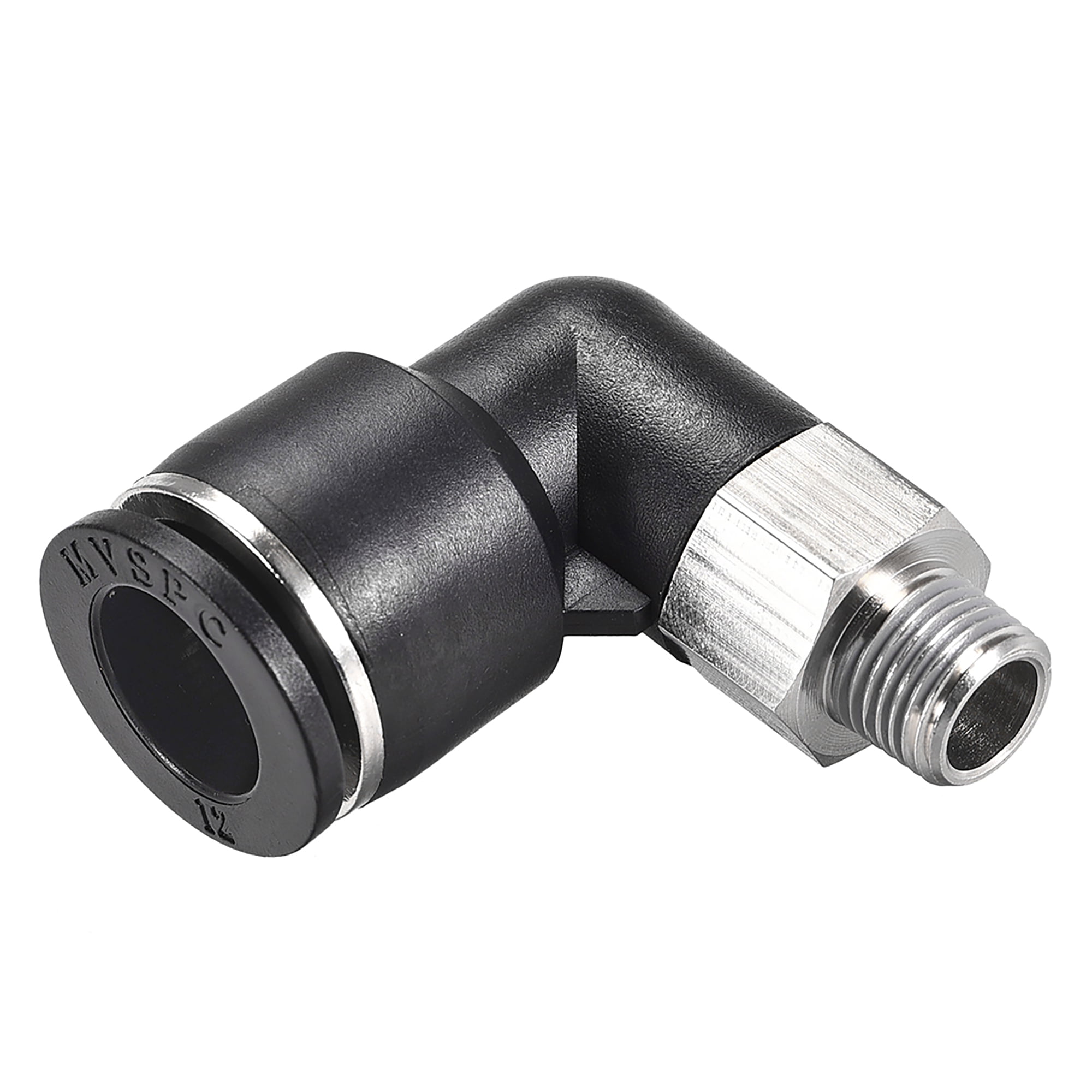 Uxcell Push to Connect Tube Fitting,Male Elbow,12mm Tube OD x 1/8 NPT ...