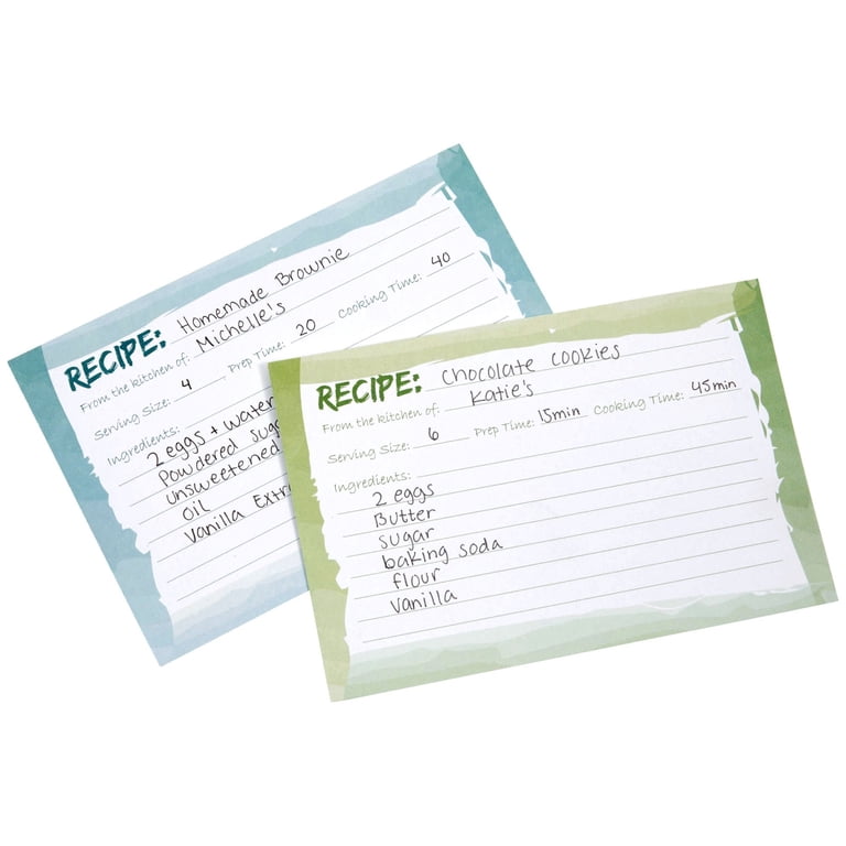 4x6 Recipe Cards Designs
