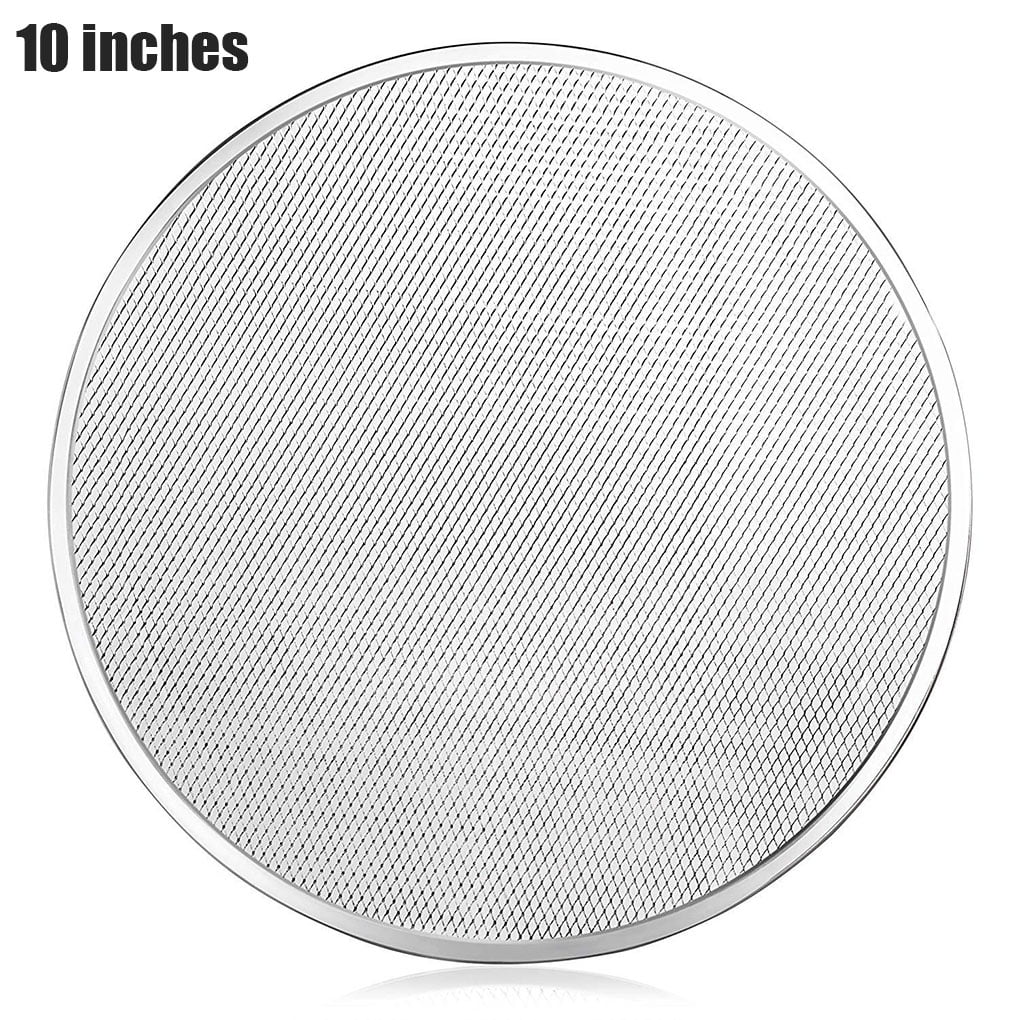 Round Mesh Pizza Screen Baking Thin Crust Tray Mesh Aluminum Wire Pan ...