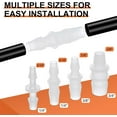 4 Pack Plastic Hose Barb to Adapter, 1/2" x 3/4" for Home Gardening ...