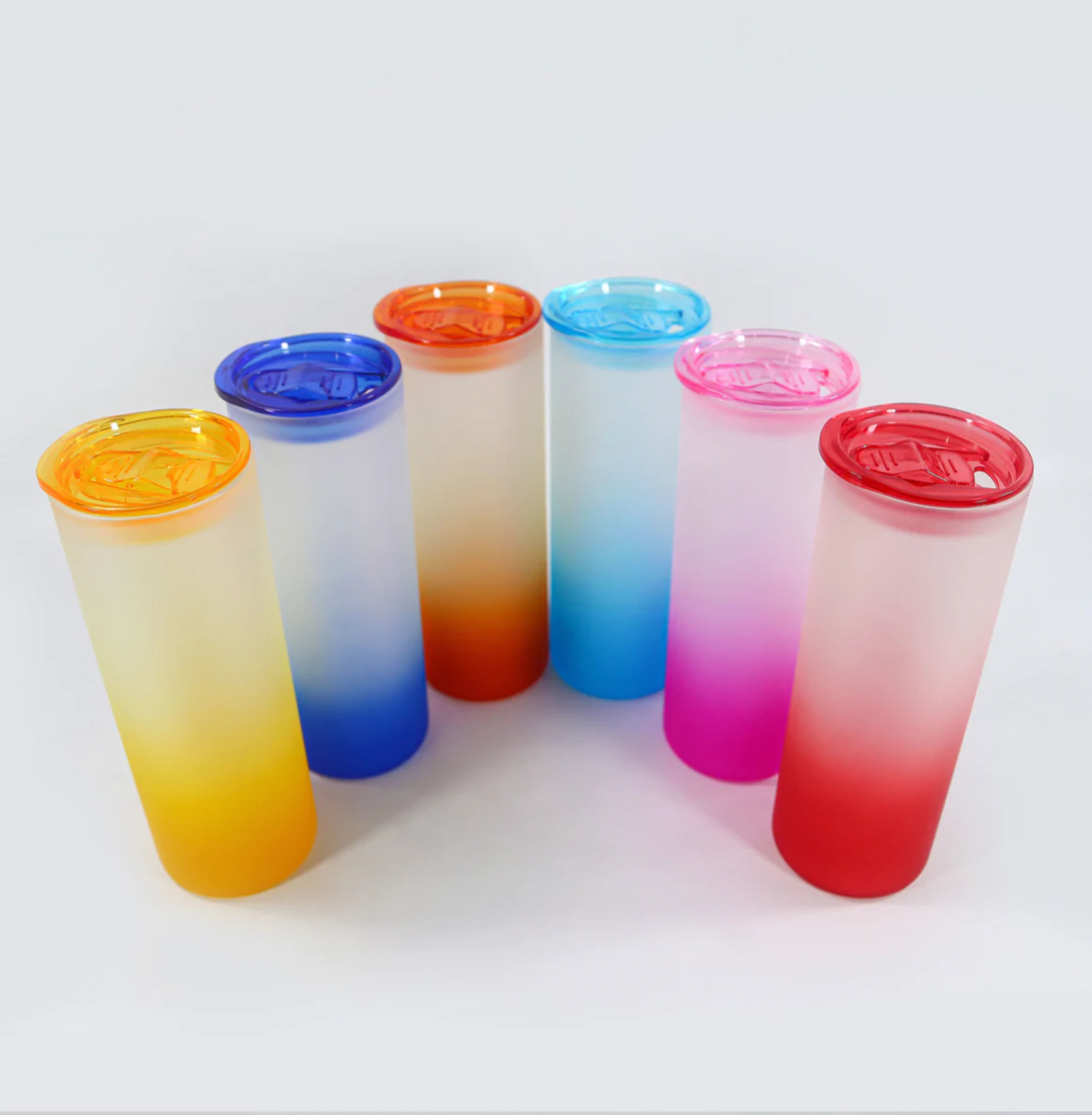 25oz Sublimation blank glass Ombre gradient Tumblers (Includes leak ...