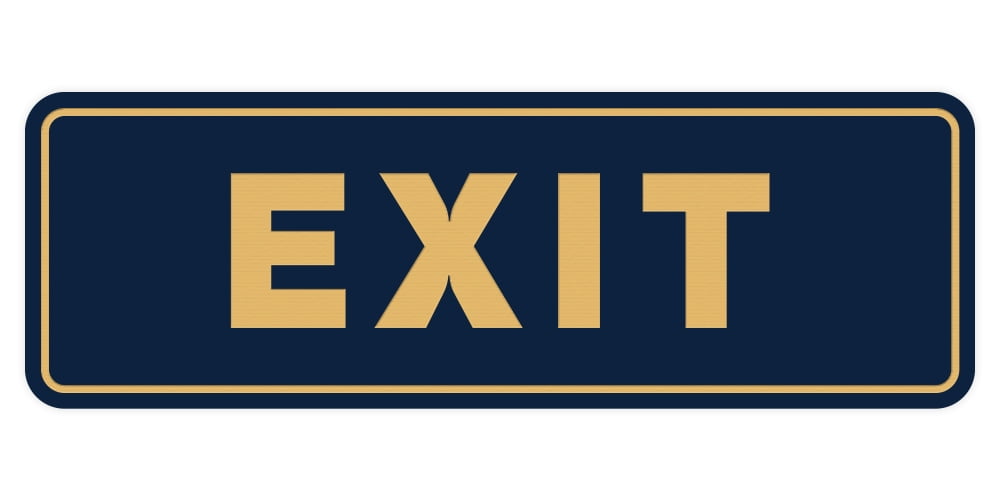 Standard EXIT Sign - Blue / Gold - Large - Walmart.com