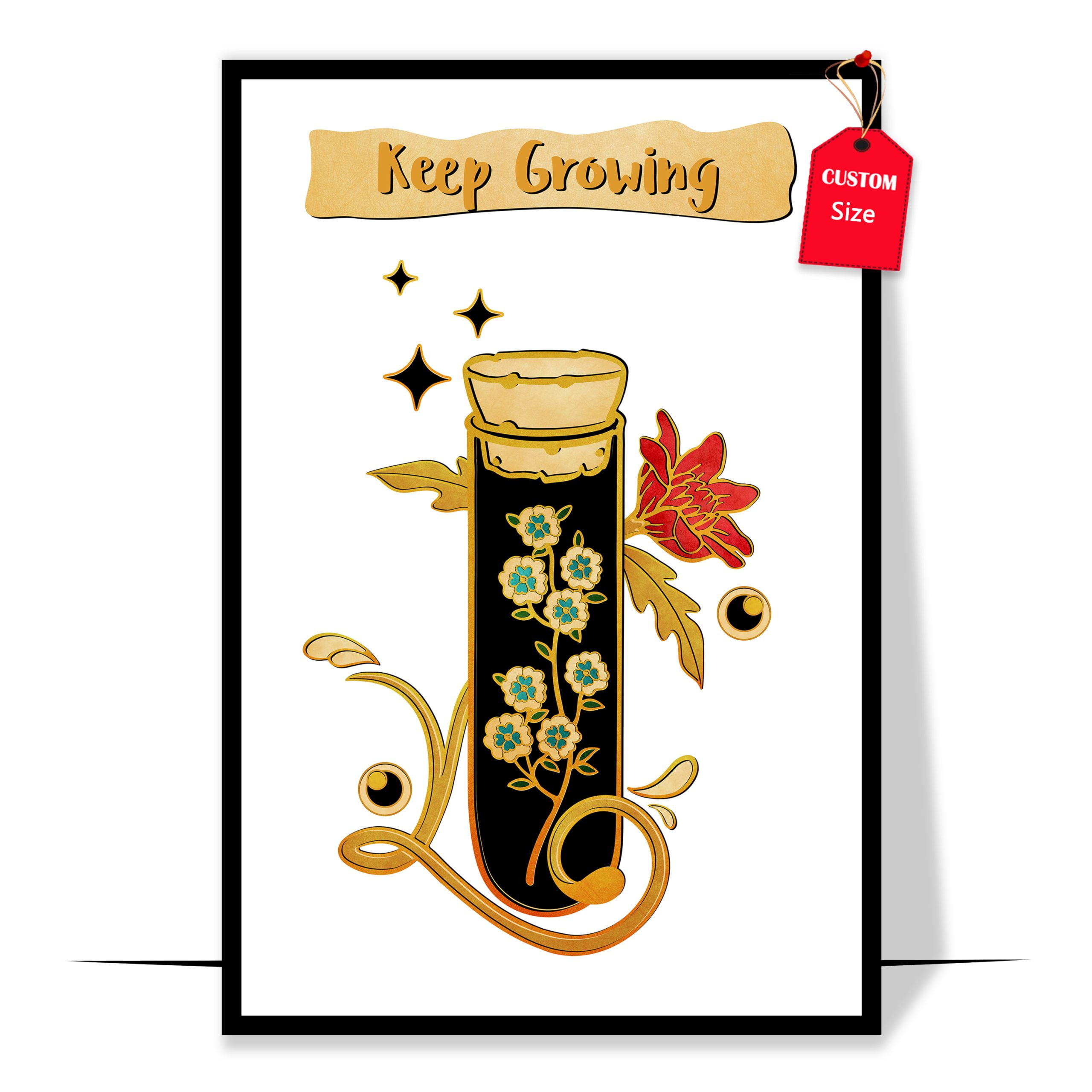 LOLUIS Never Stop Grow Poster, Positive Affirmation Quotes Poster ...