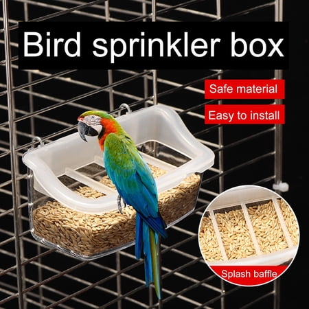Bird Food Box Durable Convenient Hanging Bird Feeder with Anti-Splash ...