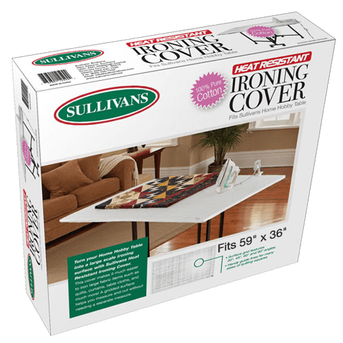 Sullivans 100% Cotton Heat Resistant Ironing Cover for Home Hobby Table ...