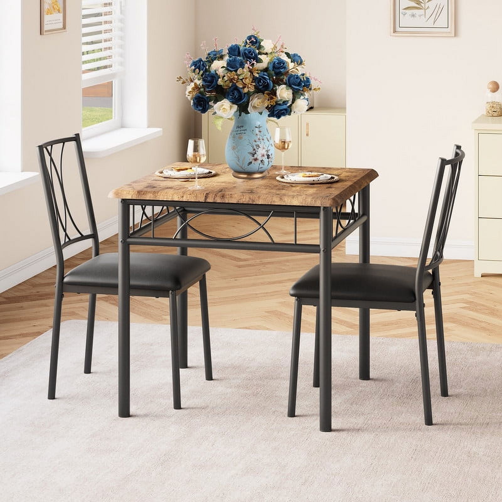 Click here for Sakiyr 3-Piece Dining Table Set For 2  Square Kitc... prices