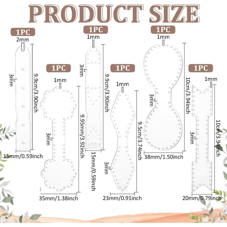 Leather Craft Templates 3-Piece Acrylic Crane Stencils - Leather ...