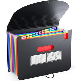 Pen+Gear 12 Pocket Spiral Poly Organizer, Black File Folders - Walmart.com