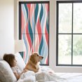 Abstract Stripes Window Privacy Film, Geometric Curves Teal Blue Red ...