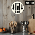 2D Flat, Pack of Retro Aluminum Fire Safety Evacuation Signs - 8 Inch ...