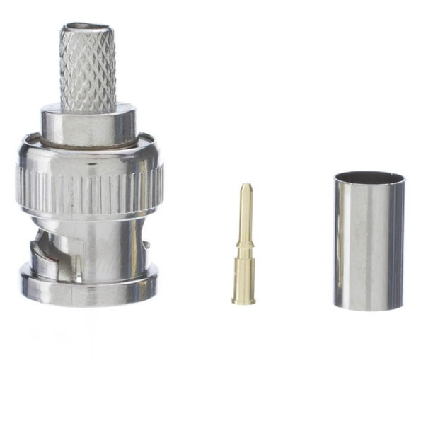 C&E RG59 BNC Male Crimp On Connector, 3 Piece Set - Walmart.com