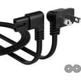 AOUHML-Angled 2-Slot Non-Polarized Angle Power Cord 15 FT, 90 Degree L ...