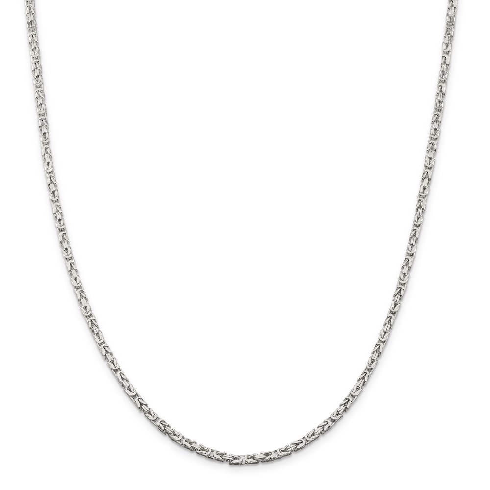 Sterling Silver 2.5mm Byzantine Chain - Walmart.com - Walmart.com